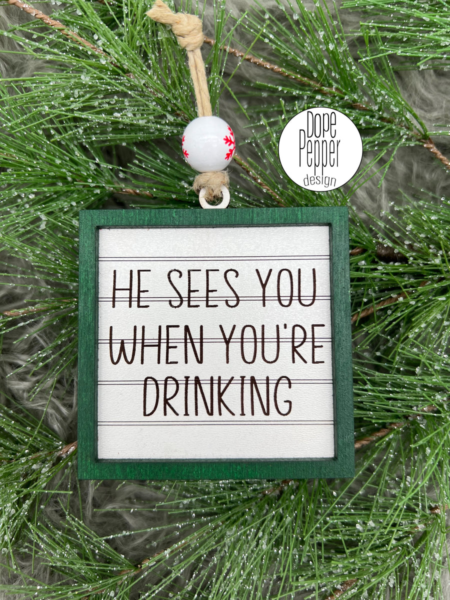 Funny Swear Christmas Shiplap Ornaments – Dope Pepper Design